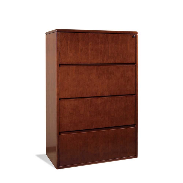 4 Drawer File Cabinet Wood Grain Solid Mahogany Wood 4 Drawers Filing