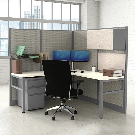 Corben L Shaped Desk Corner Cubicle 68 W x 68 D