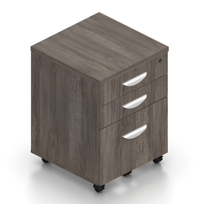 Contemporary Three Drawer Mobile File Pedestal - 16"W x 22"D by NBF ...