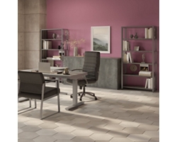 Rivet Adjustable Height Reversible L-Shaped Desk - 60"W