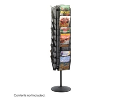 Onyx Rotating Magazine Stand with 30 Pockets