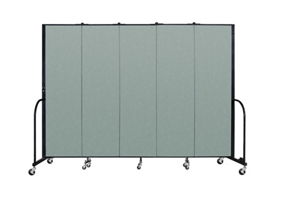Five Panel Mobile Room Divider - 6' H by Screenflex | NBF.com