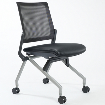 Nestor Armless Nesting Chair with Mesh Back by NBF Signature Series ...