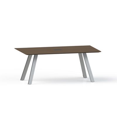 Plateaux Rectangular Powered Conference Table with Knife Edge - 72W x ...