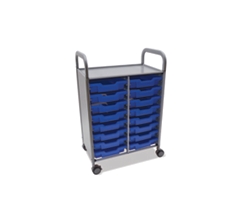 Double Cart with 16 Trays - 3"D