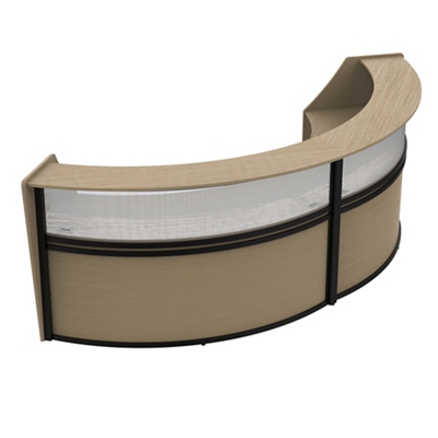 Cortez Double Curved Reception Desk by NBF Signature Series | NBF.com