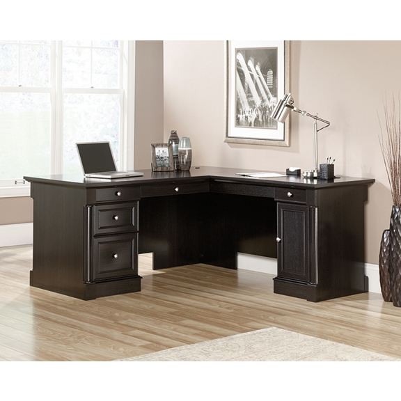 Sauder Avenue Eight L Shaped Desk Wind Oak