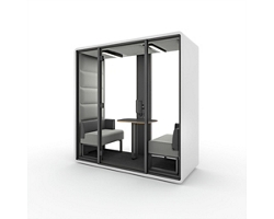 ThinkFast Hush Free XM Collaboration Booth | Acoustic Two-Person Office Pod