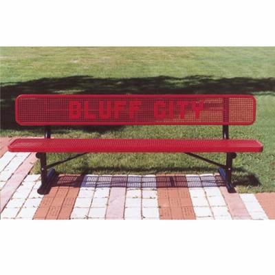 6 ft Custom Logo Outdoor Bench by UltraSite | NBF.com