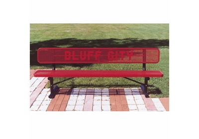 8 ft Custom Logo Outdoor Bench by UltraSite | NBF.com