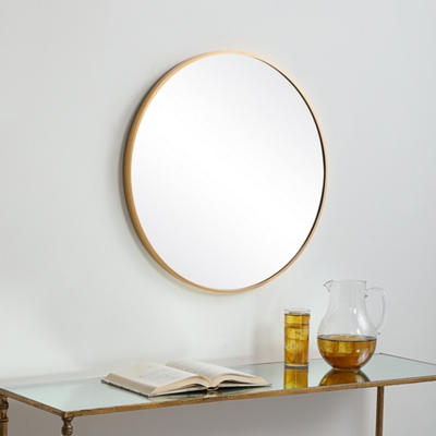 Round Gold Mirror - 34"Wx34"H by NBF Signature Series | NBF.com