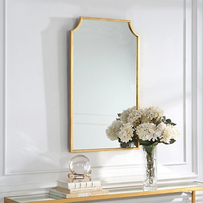Curved Corners Gold Mirror - 22"Wx36"H by NBF Signature Series | NBF.com