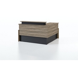 Vanguard 72” Adjustable-Height Reception Desk w/ Left Return – 72"Wx60"D