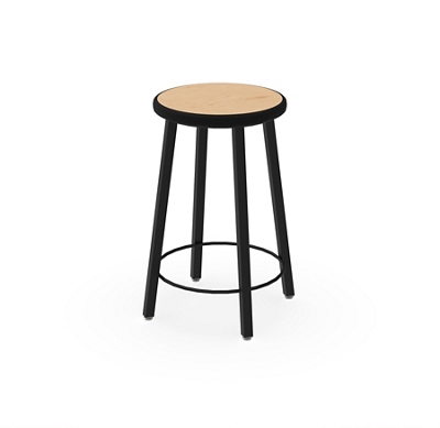 4-Legged Square Tube Stool with Laminate Seat - 24"H by WB ...