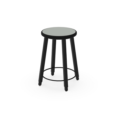 4-Legged Adjustable Square Tube Stool with Laminate Seat - 22-32H by WB ...