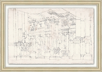 The Great Hall Design Wall Art by Wendover Art | NBF.com