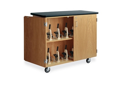 Rolling Microscope Storage Cabinet by Diversified Woodcraft | NBF.com