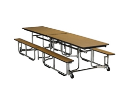 Uniframe Cafeteria Table with Bench Seating - 10'