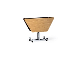 Uniframe Hexagonal Mobile Folding Table w/ Chrome Frame - 48"Dia