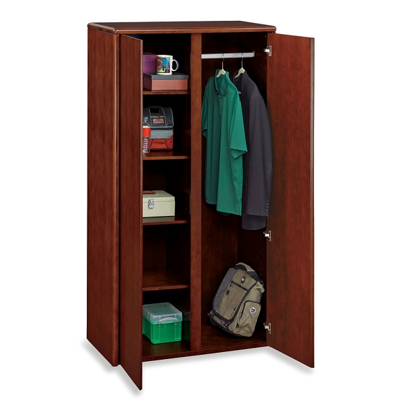 Office Star Wardrobe Storage Cabinet Dark Cherry SON 51