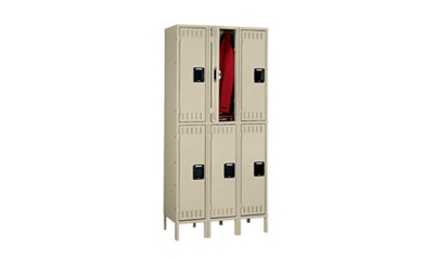 Double Tier Lockers 3 Wide With Legs by Tennsco | NBF.com