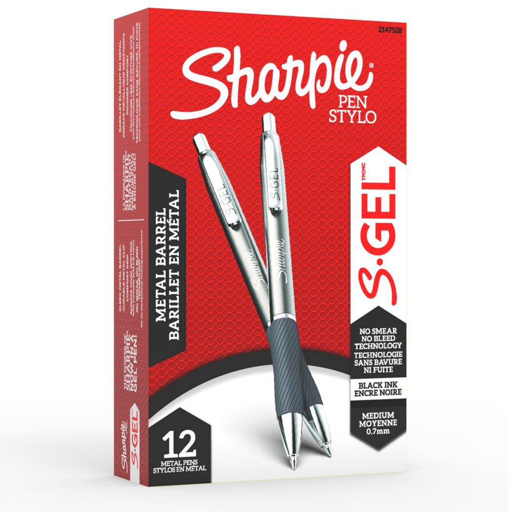 Sharpie S-Gel, Metal Barrel, Medium Point (0.7mm) | Sharpie