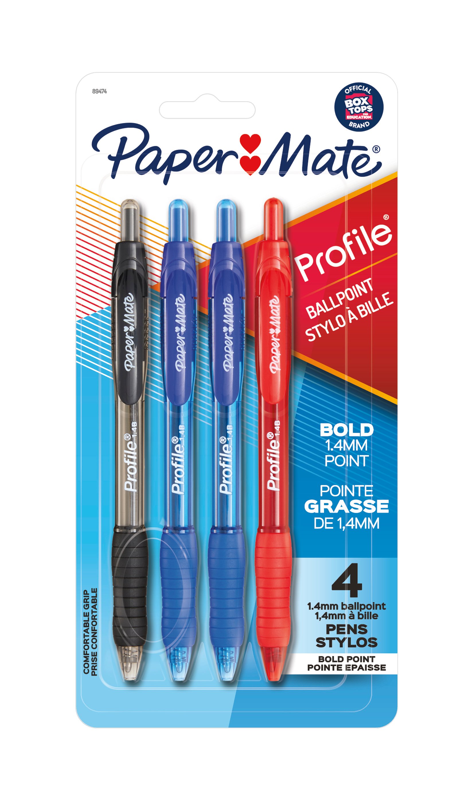 Paper Mate Profile Retractable Ballpoint Pens, Bold Point (1.4mm ...