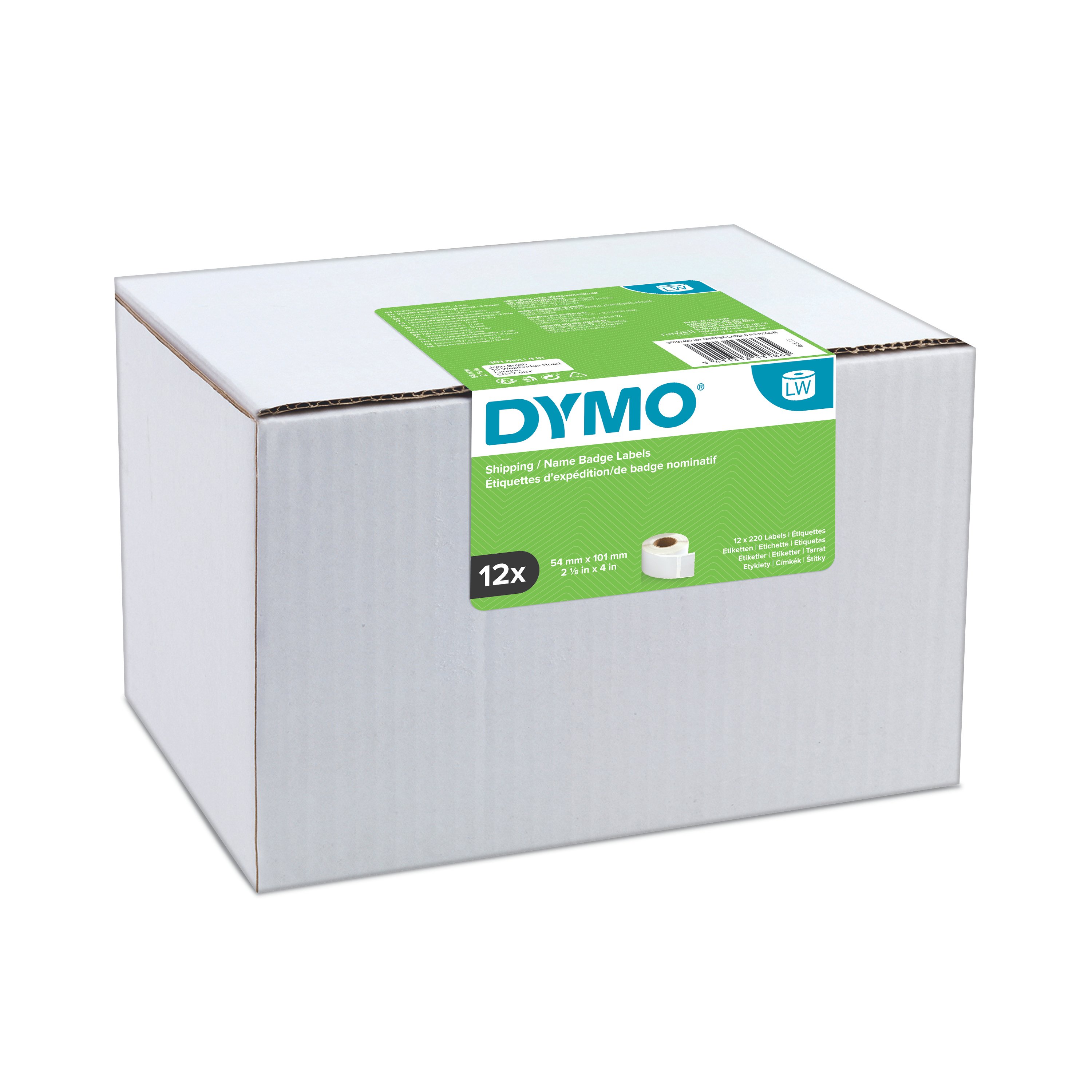 DYMO LabelWriter™ Shipping Labels, 12 Rolls of 220 Count | Dymo AU