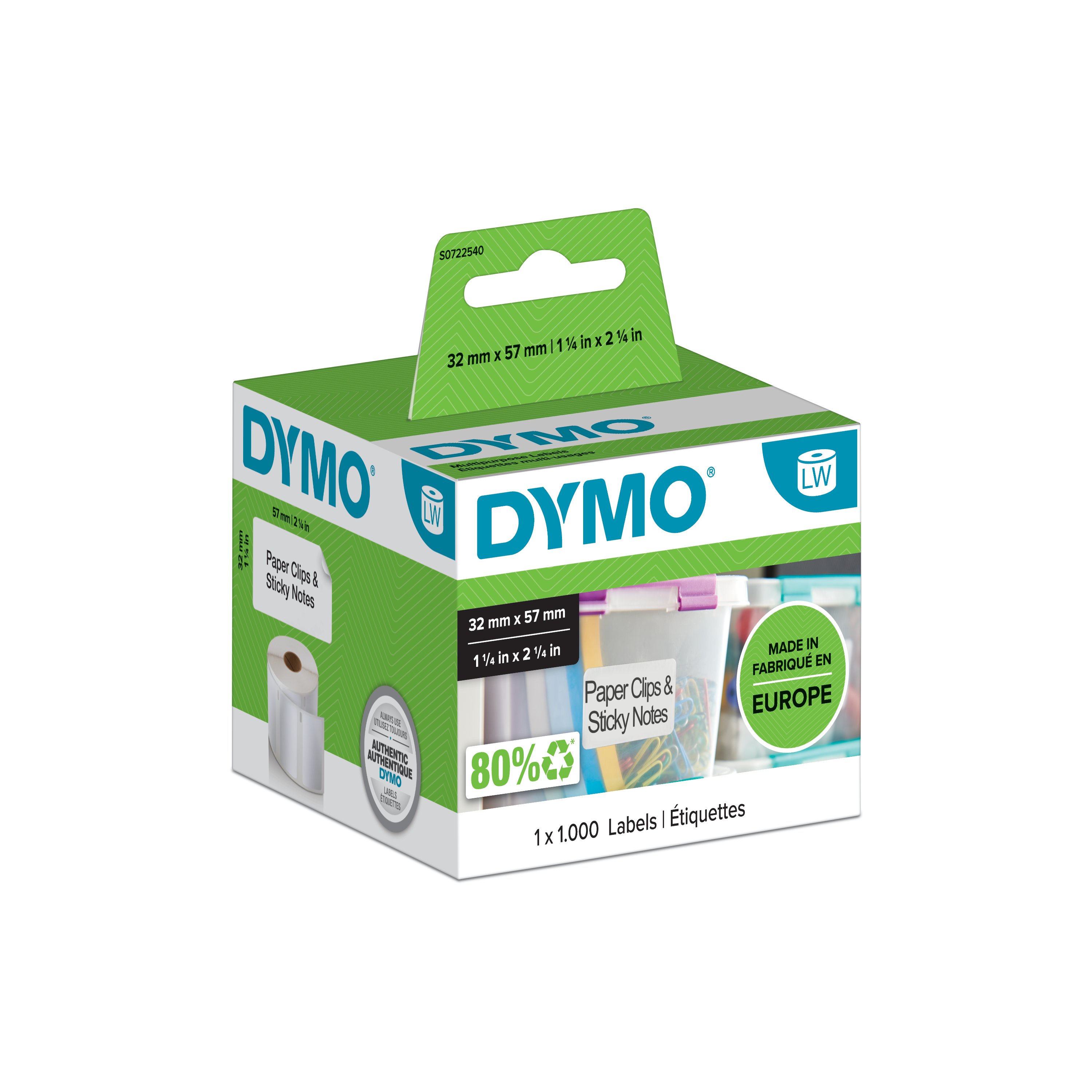 DYMO LabelWriter™ Multi-Purpose Labels, 1 Roll of 1000 | Dymo UK