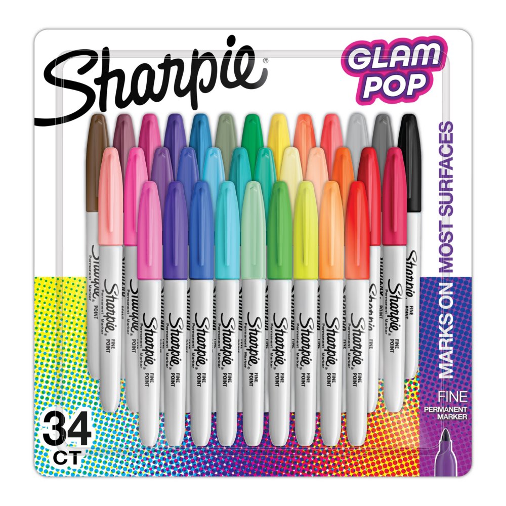 Sharpie Glam Pop Permanent Markers, Fine Point | Sharpie