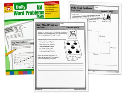 Daily Word Problems Reproducibles - Gr. 5 at Lakeshore Learning