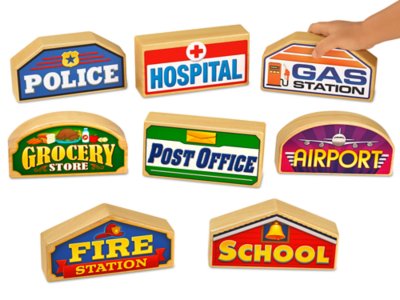 Block Play Community Signs at Lakeshore Learning