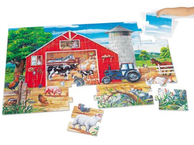 Animals in the Barn Floor Puzzle at Lakeshore Learning