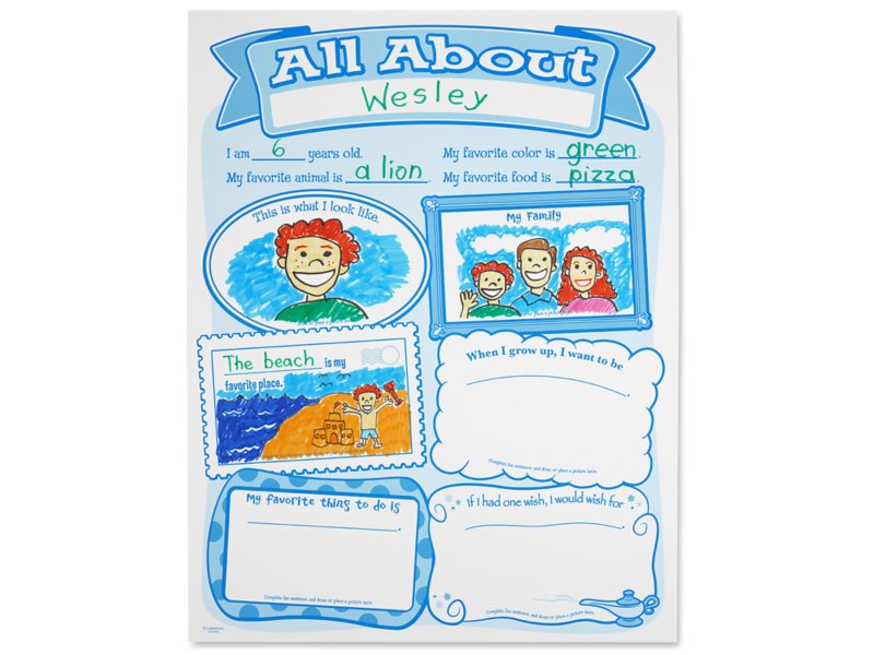 Printable All About Me Poster Template