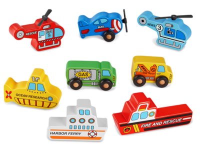 Mini Hardwood Vehicles - Set of 15 at Lakeshore Learning