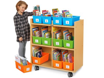 Flex-Space Mobile Book Bin Storage Center at Lakeshore Learning