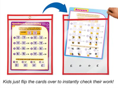 Solve, Flip & Check! Math Practice Cards - Gr. 2 at Lakeshore Learning
