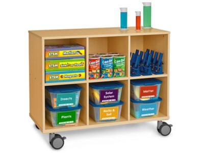 Flex-Space Mobile 6-Cubby Storage Unit at Lakeshore Learning