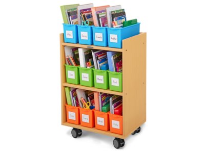 Flex-Space Mobile Storage Bin Center for 12 Students at Lakeshore Learning