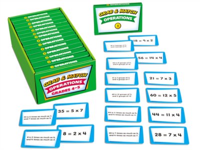 Grab & Match Leveled Operations Quickies - Gr. 4-5 at Lakeshore Learning
