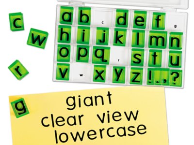 Giant Clear-View Alphabet Stamps - Lowercase at Lakeshore Learning