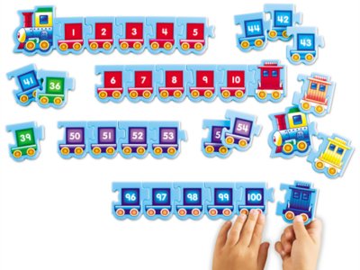 Sequencing Trains 1-100 at Lakeshore Learning