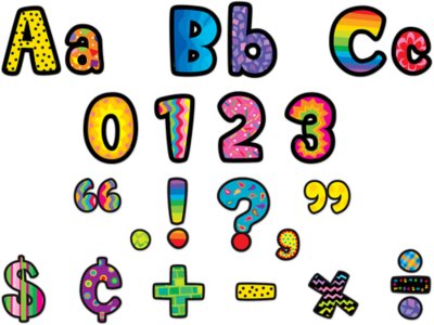 Poppin’ Patterns Designer 4" Punch-Out Letters at Lakeshore Learning