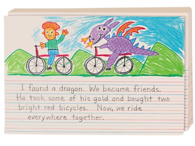 Red Baseline Ruled Newsprint - Gr. 1 at Lakeshore Learning