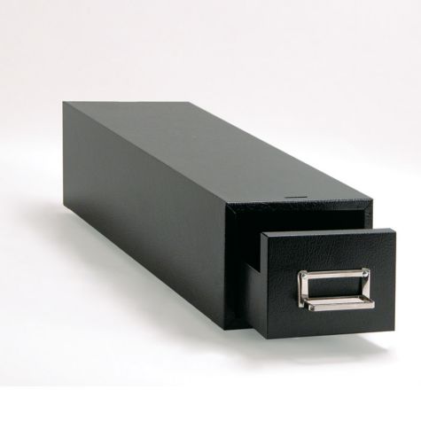 Black Single Drawer 4x6 Card File - BDY-1346-4 | OfficeFurniture.com