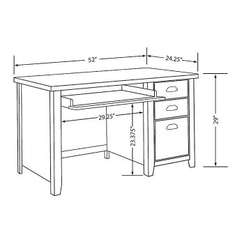 Single Pedestal Desk BurntUmber Cherry by Martin | OfficeFurniture.com