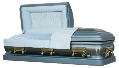 Thacker - Casket Details: Ambassador Blue & Gold
