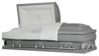 Thacker - Casket Details: Olympic Silver 27.5" - Praying Hands