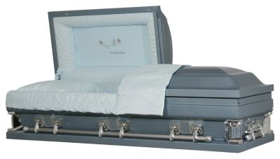 Thacker - Casket Details: Olympic Blue 27.5" - In God's Care