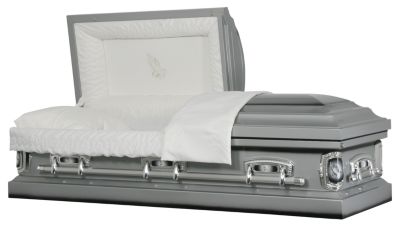 Thacker - Casket Details: Summit Silver - Praying Hands